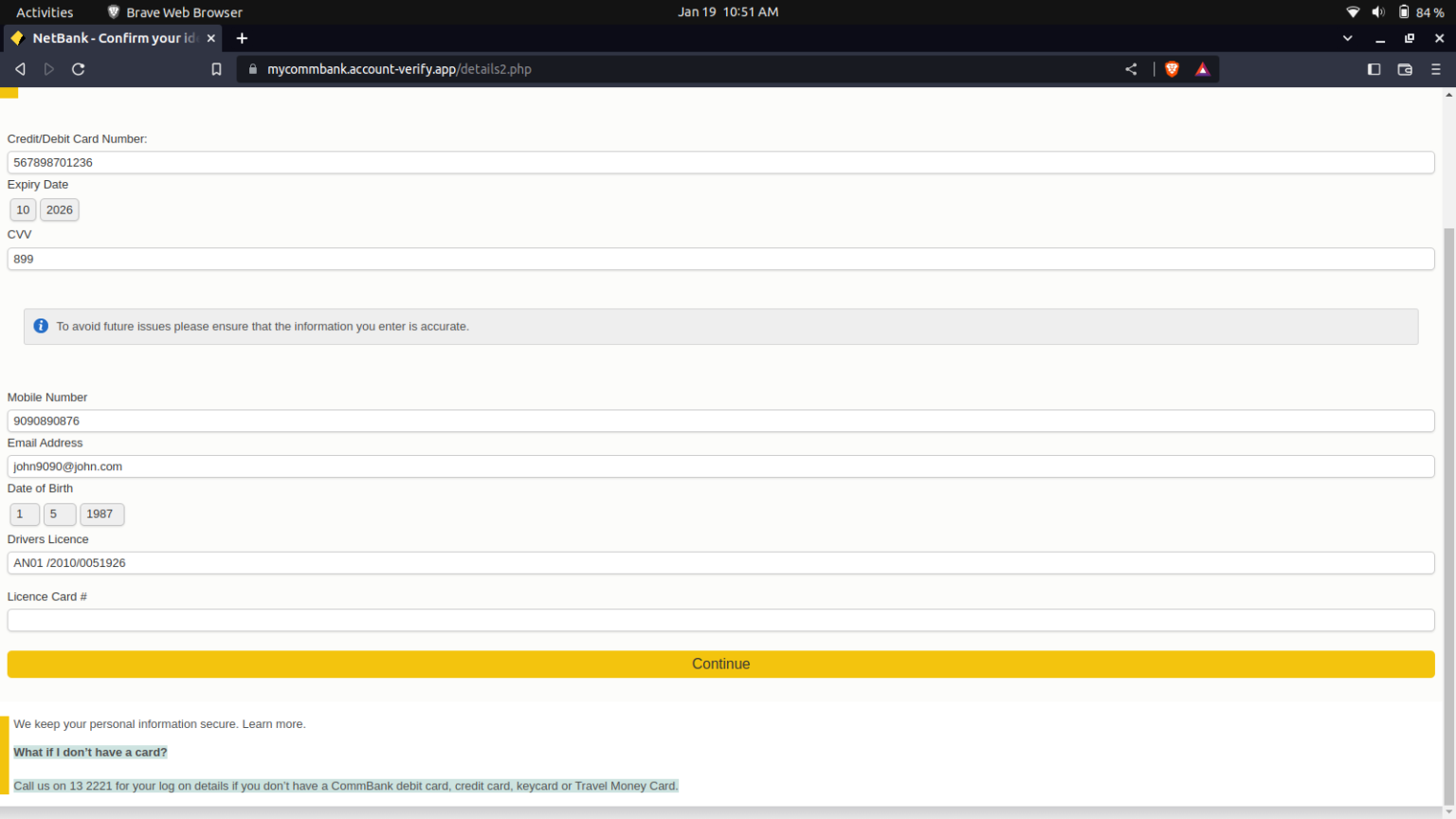 Phishing targeting Commonwealth Bank customers | DNS Security & Threat ...